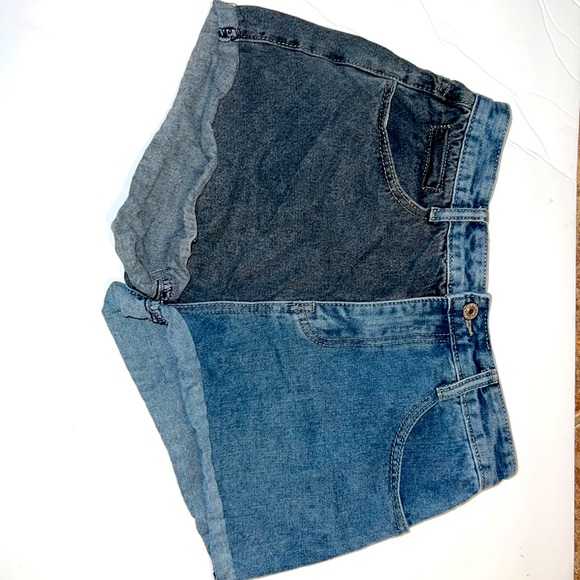 SHEIN | Shorts | Two Colored Denim Shorts | Poshmark